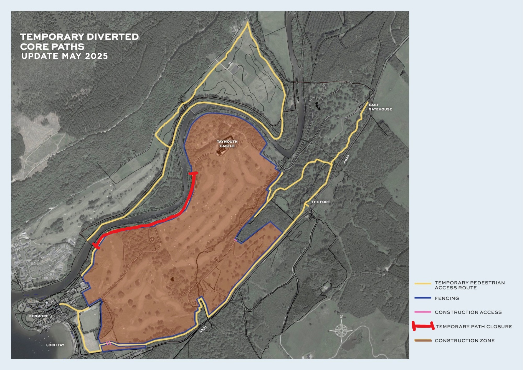 Temporary Path Closure Notice - Taymouth Castle